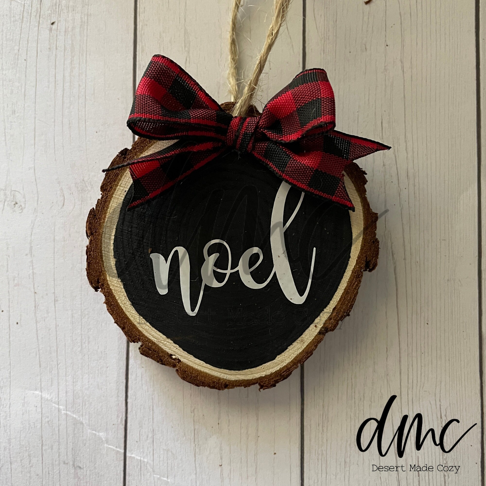 Rustic Wood Slice Ornament Farmhouse Christmas Christmas | Etsy