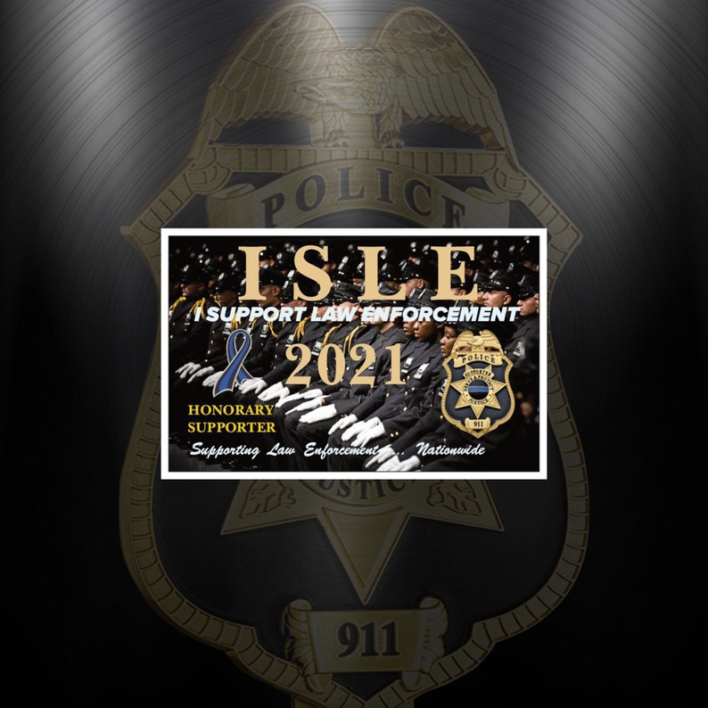 Isupportle Police Windshield Badge Display - Etsy