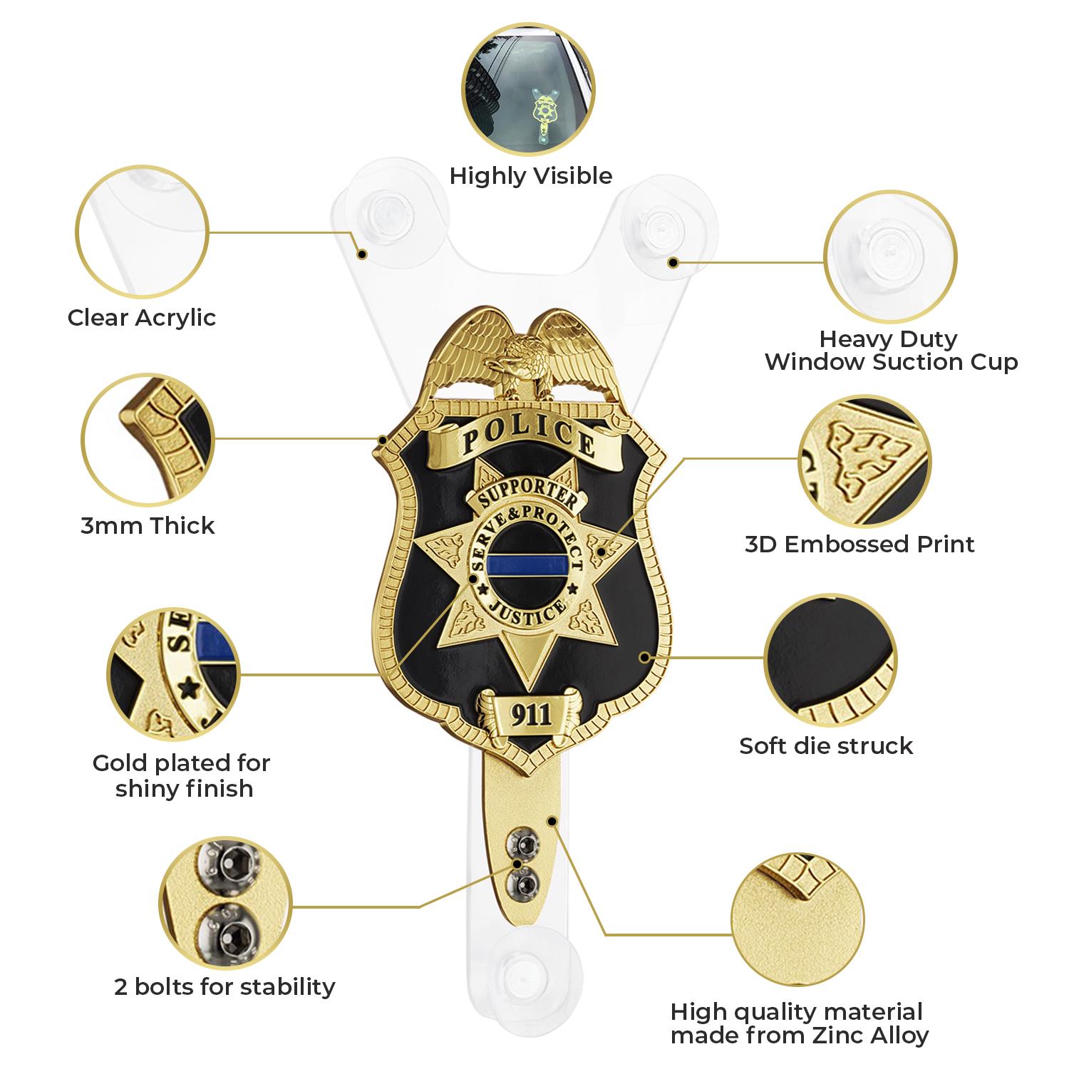 Isupportle Police Windshield Badge Display2025 - Etsy