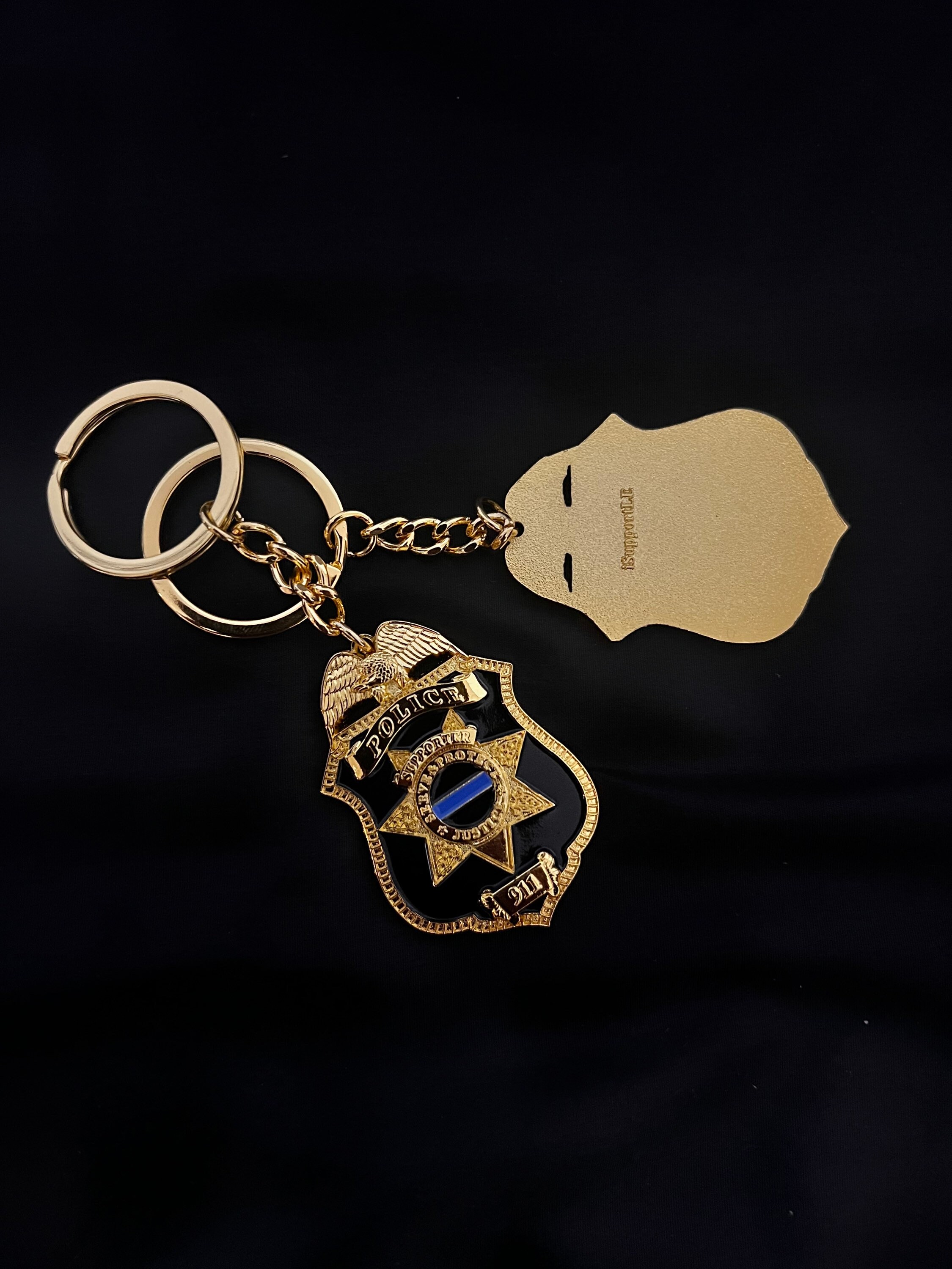 Police Metal Badge Key Chain - Heavy - Etsy