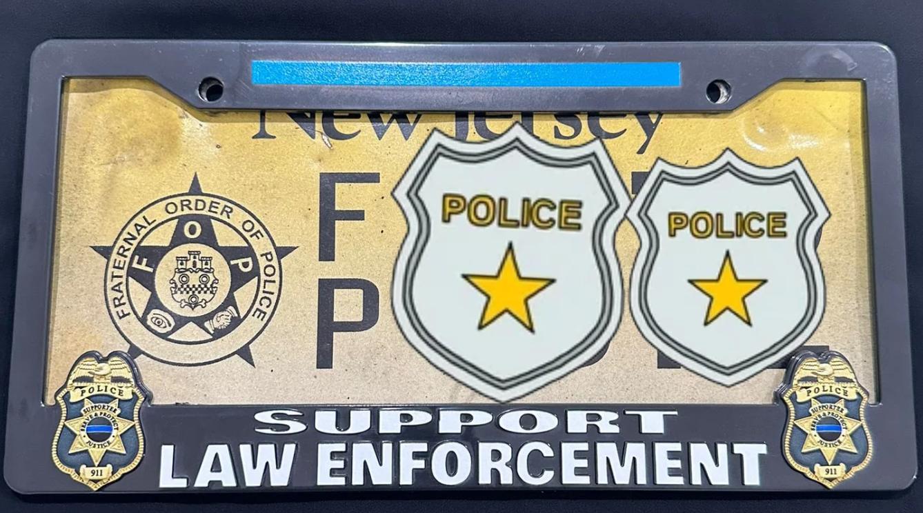 FULL SET: "law Enforcement Supporter" Windshield Badge Display + Wallet ...