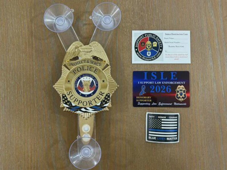 ISLE 2026 Law Enforcement Supporter Detective Style Windshield Shield W ...