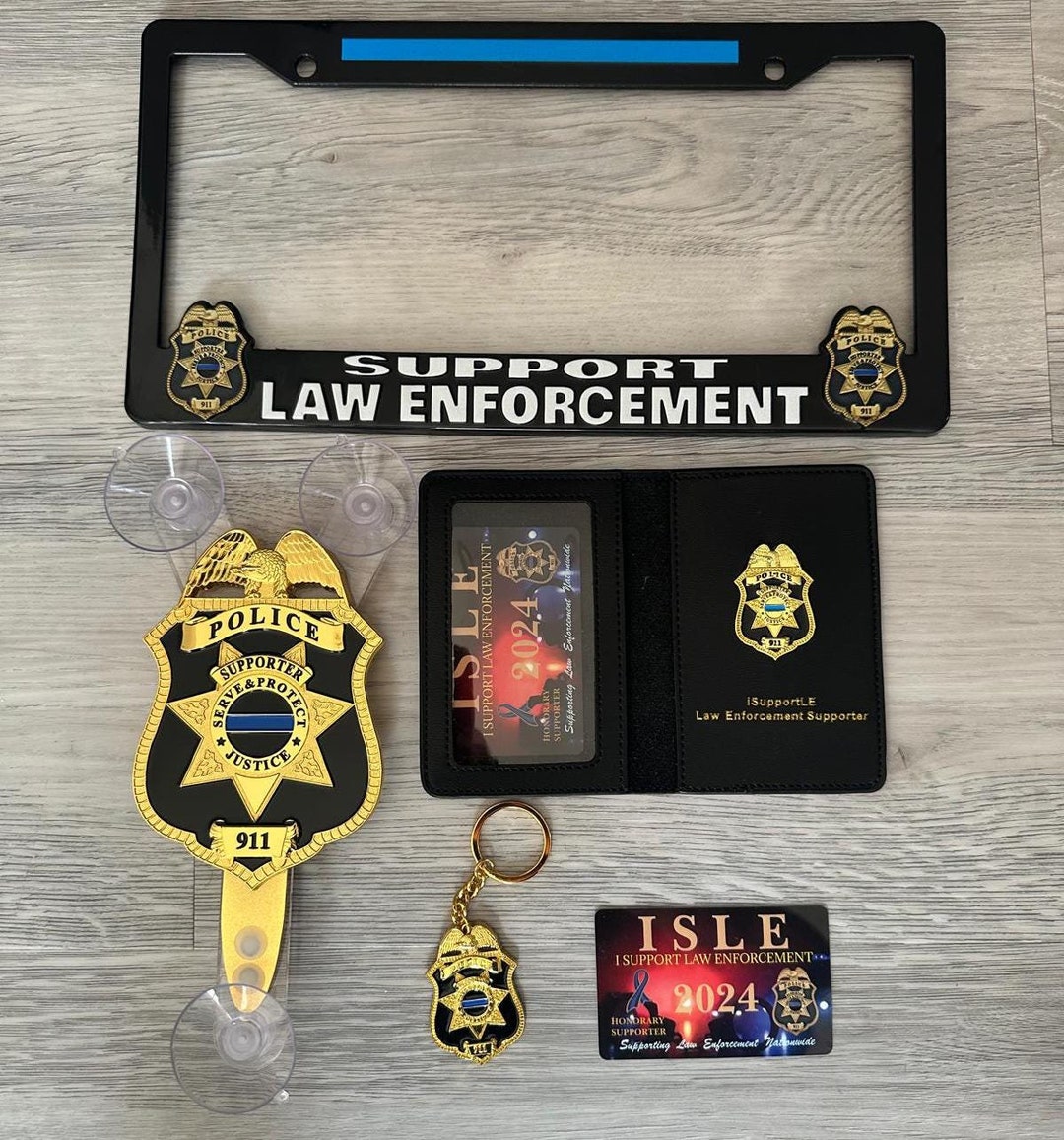 FULL SET: supporter Windshield Badge Display Wallet 2024 Card License ...