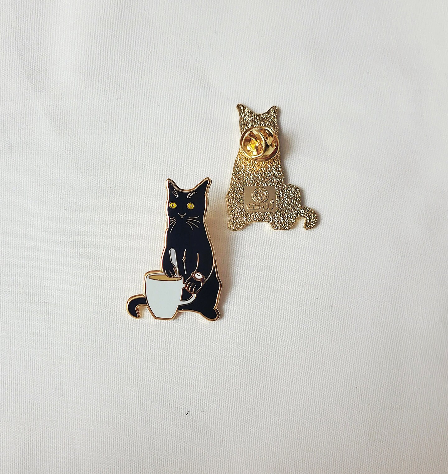 Coffee Cat Enamel Pin - Etsy