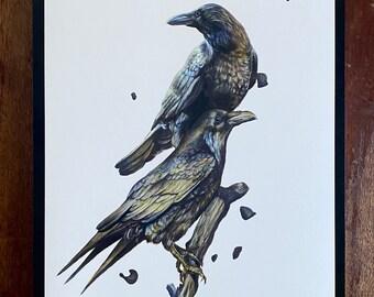 Two Crows Art Print - Etsy