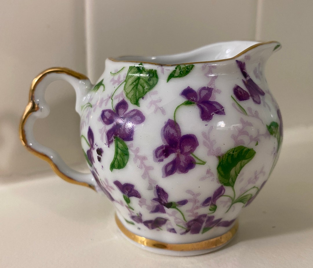 Chintz Violet Creamer Norcrest Chintz Purple Creamer E-1706 - Etsy