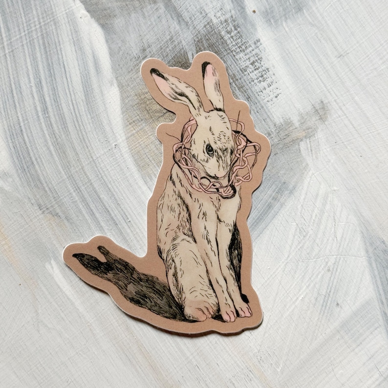 Bramble Hare Matte Vinyl Sticker - Etsy