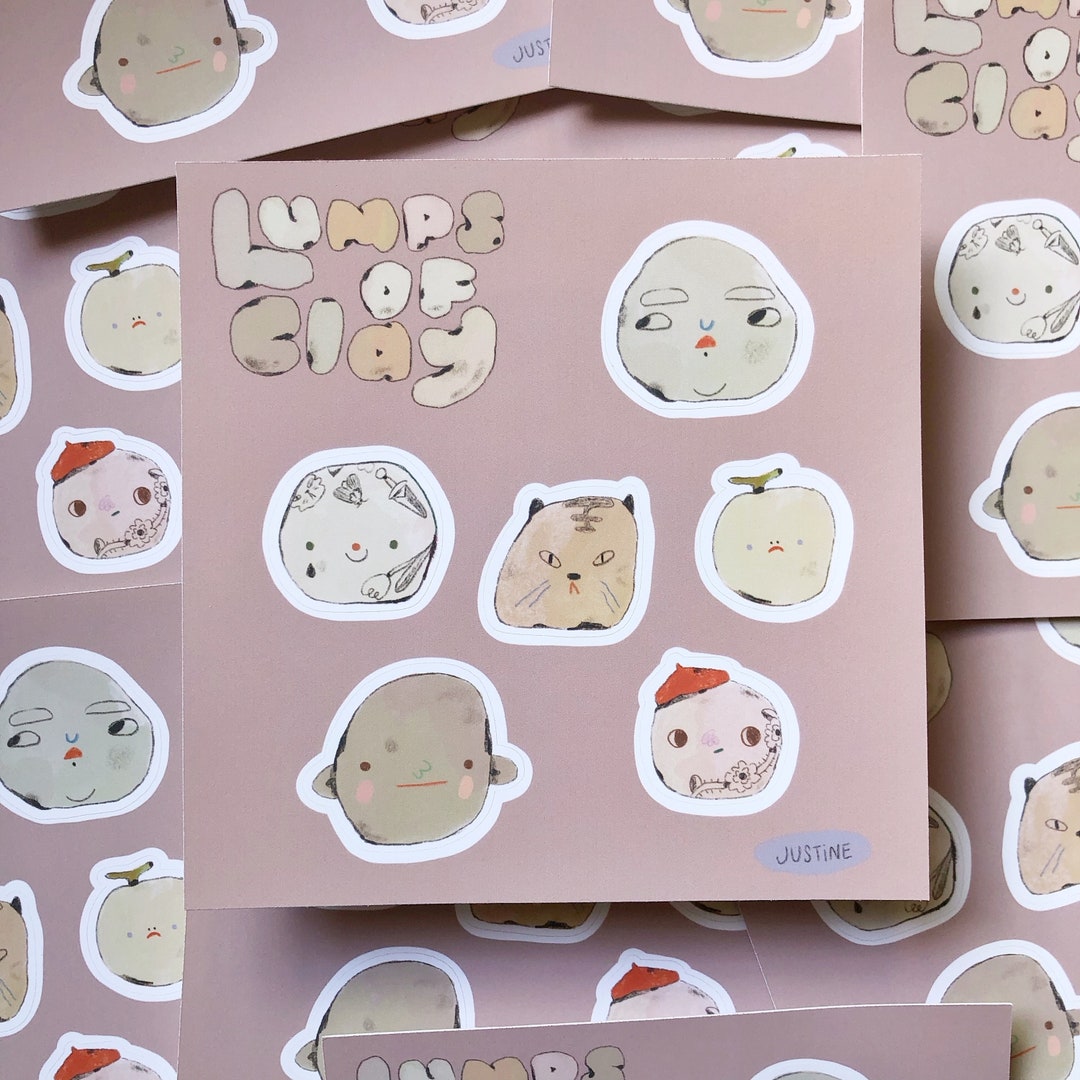 Lumps of Clay Sticker Sheet - Etsy