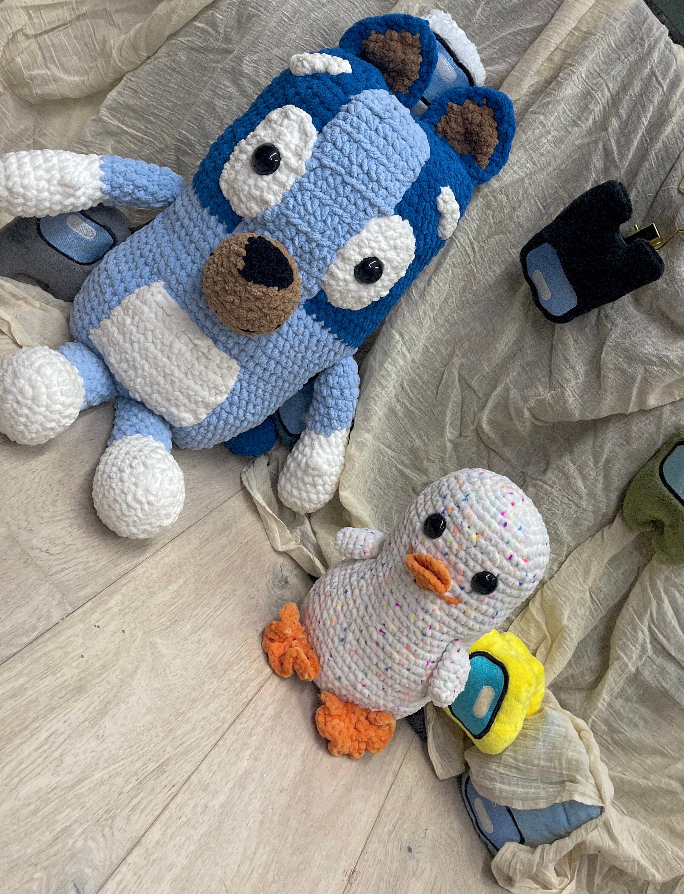 Jumbo Crochet Blue Puppy Dog Plushie Stuffie - Etsy