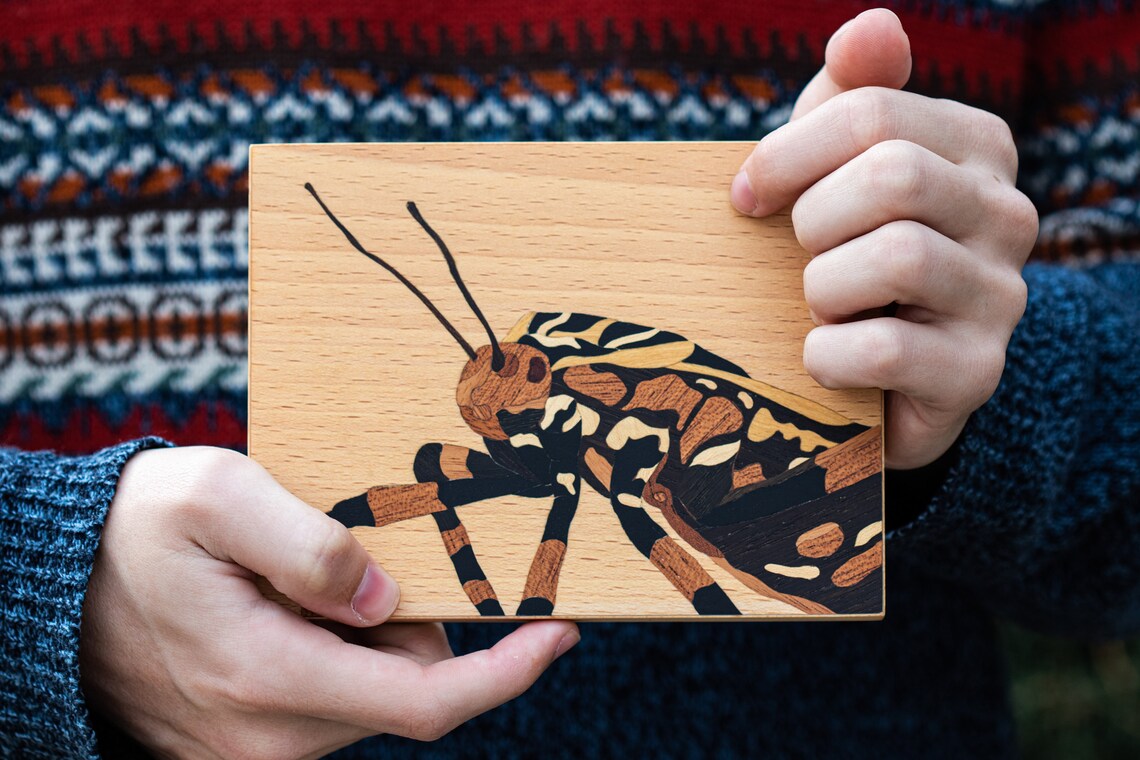 Wood art Bug on Wood Nature Art Wood wall decor Handmade | Etsy