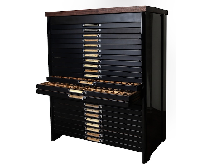 OAK Hamilton Artist's Seven Drawer Flat File Cabinet, Hamilton Oak 9 ...