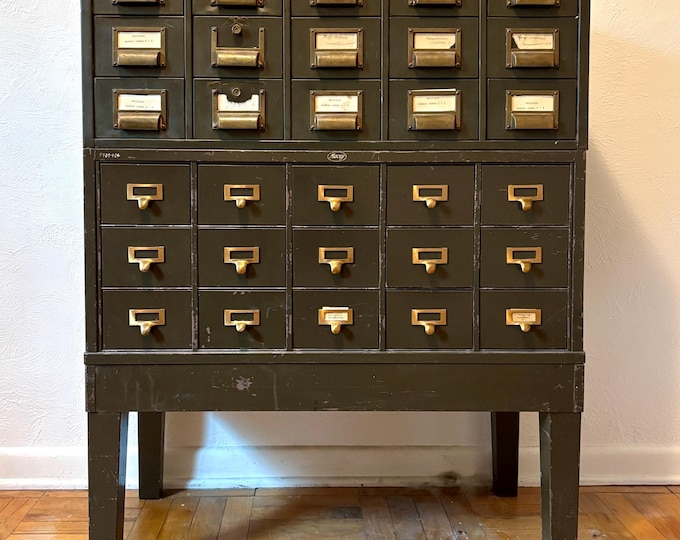 Rare Antique Macey Metal Card Catalog Cabinet From UC Boulder Library C ...