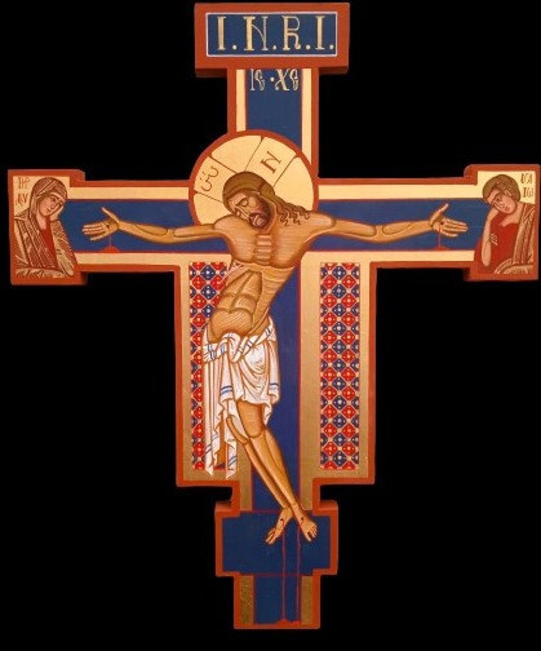 Hand-painted Crucifix by Cimabue With Saint John the Apostle and the ...