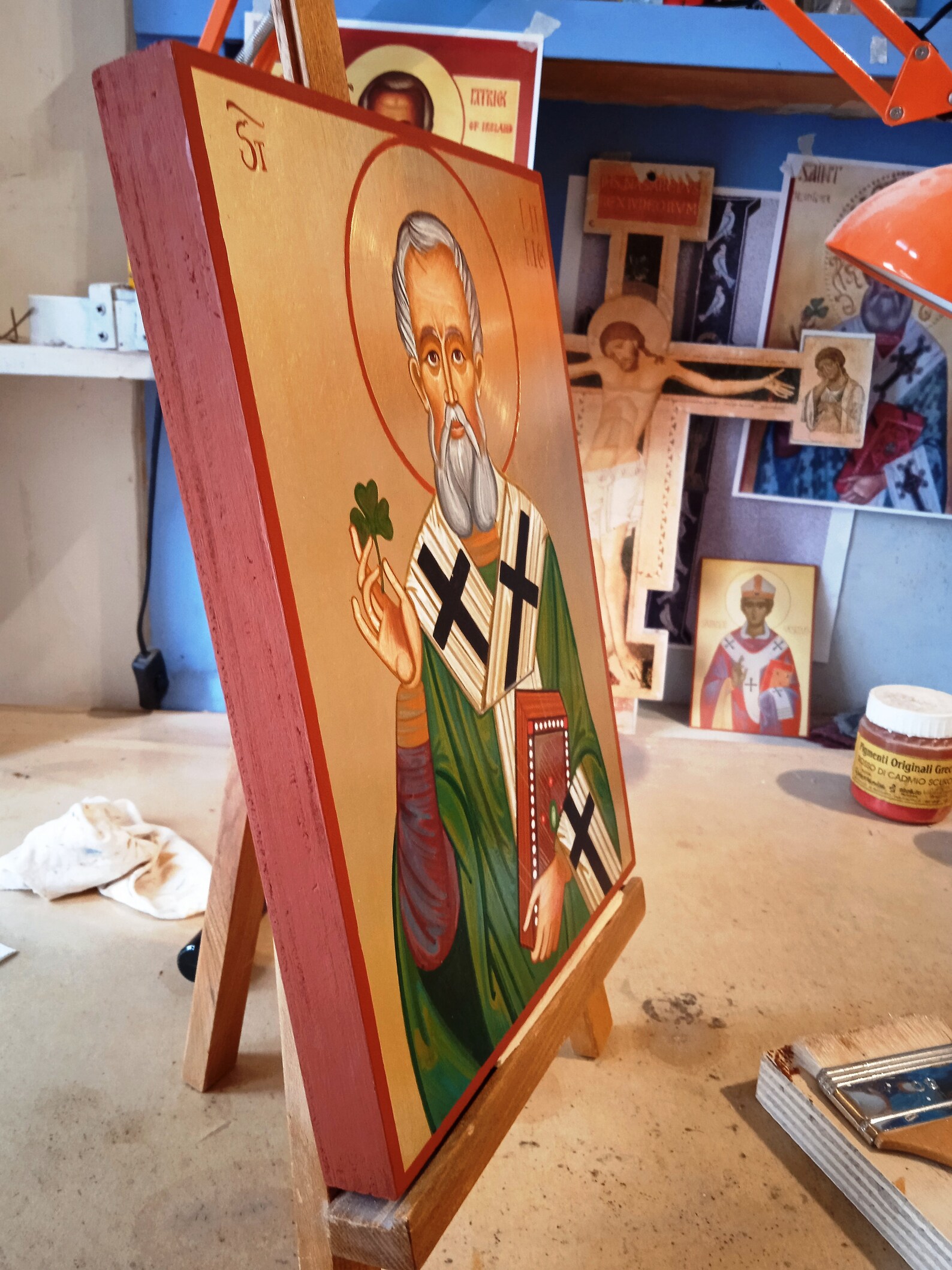 Sacred Icon of St. Patrick Hand-painted With Ancient Byzantine - Etsy