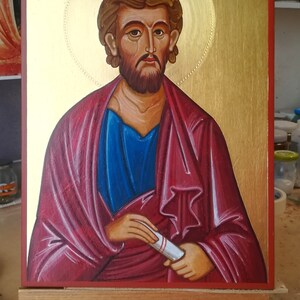 Hand-painted Icon of St. James the Apostle/ Sacred Art on Wood ...