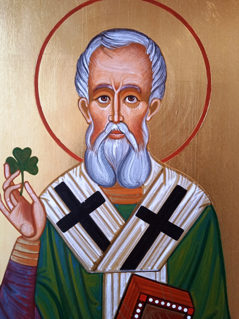 Sacred Icon of St. Patrick Hand-painted With Ancient Byzantine | Etsy