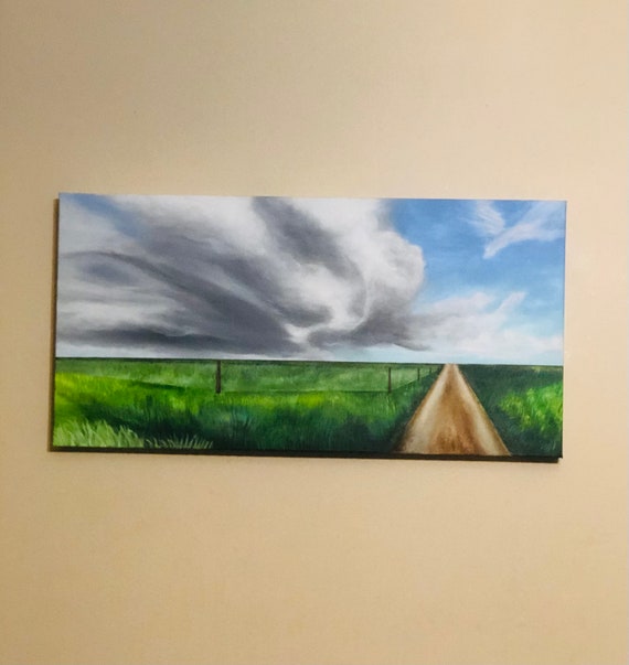 Art & Collectibles Acrylic Painting acrylic prairie landscape wall art ...