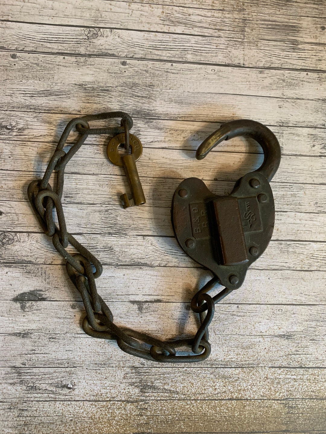 Antique Slaymaker B&O RR Lock With Key - Etsy