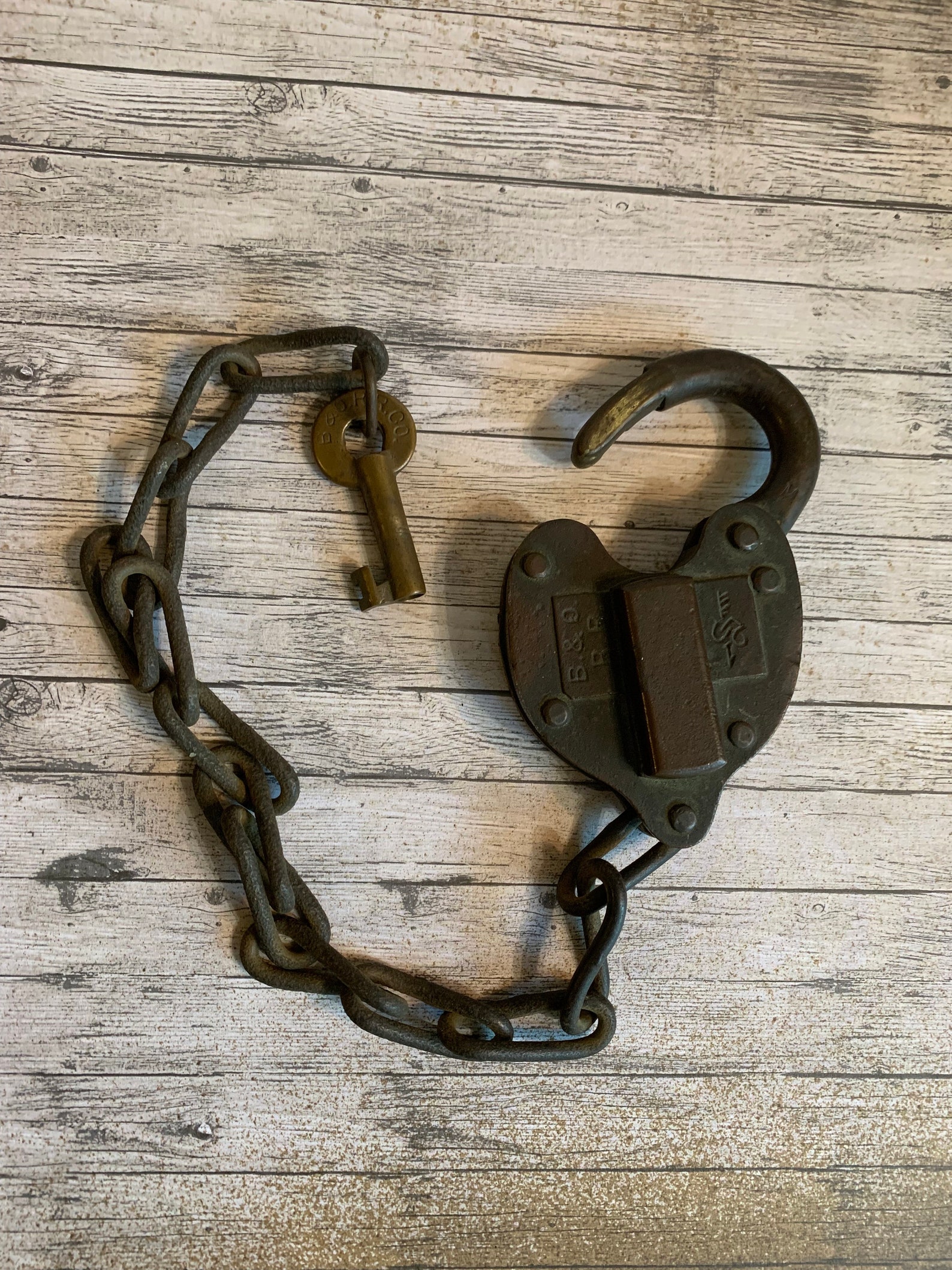 Antique Slaymaker B&O RR Lock With Key - Etsy