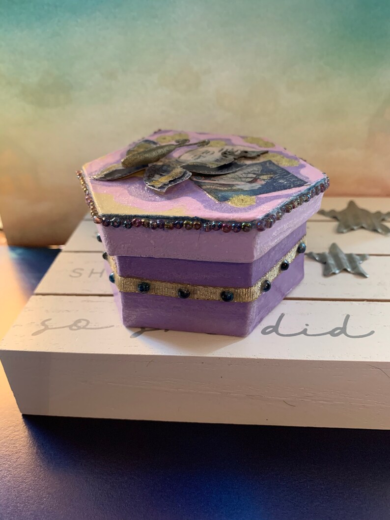 Purple Butterfly Trinket Box - Etsy