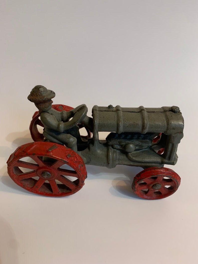 Antique Cast Iron Toy Tractor - Etsy
