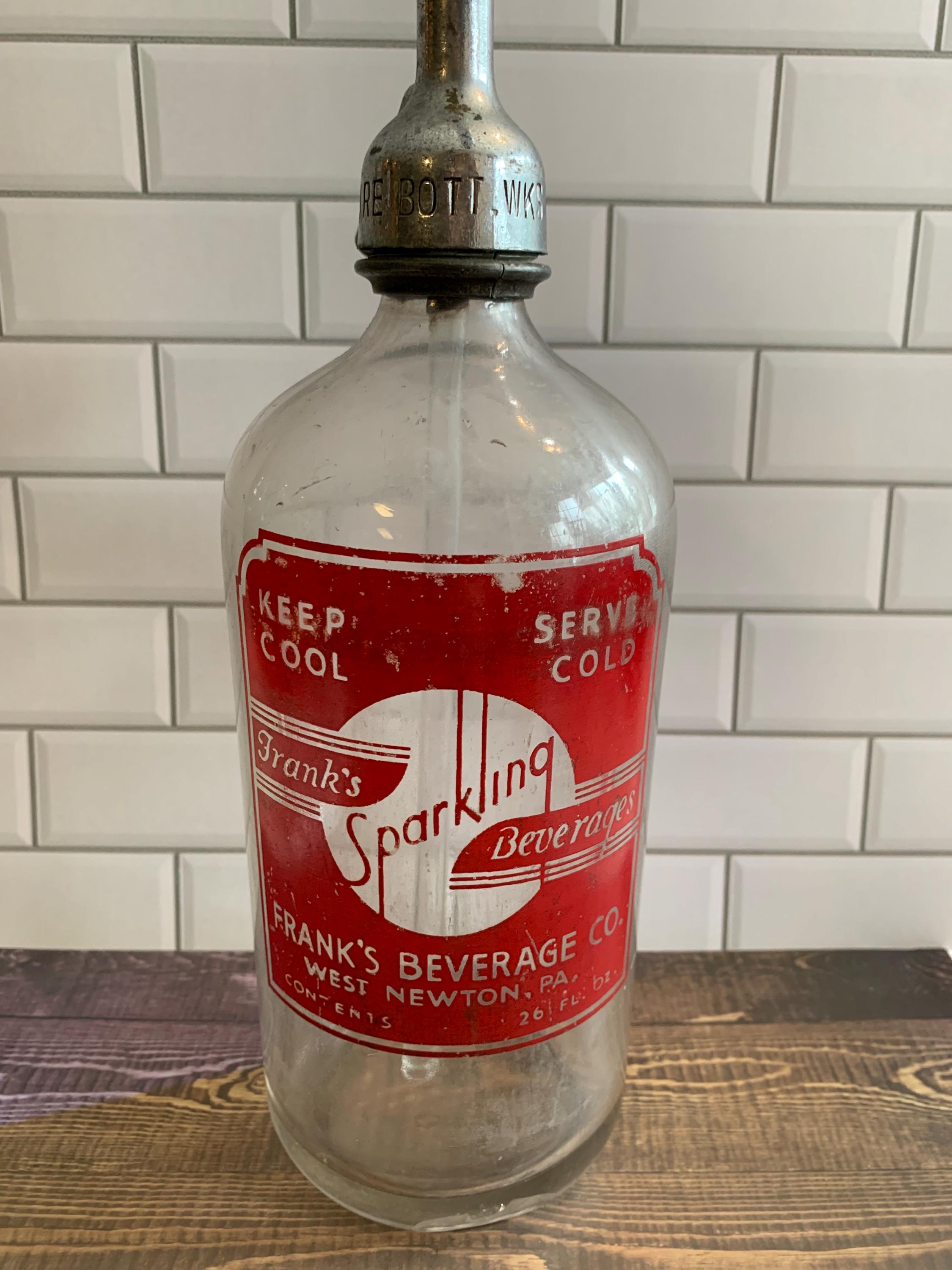 Vintage Clear Glass Seltzer Bottle 26 Oz - Etsy