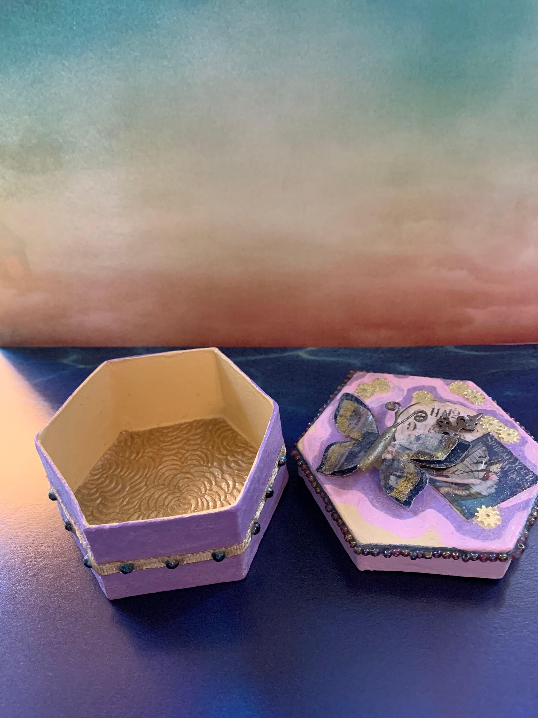 Purple Butterfly Trinket Box - Etsy