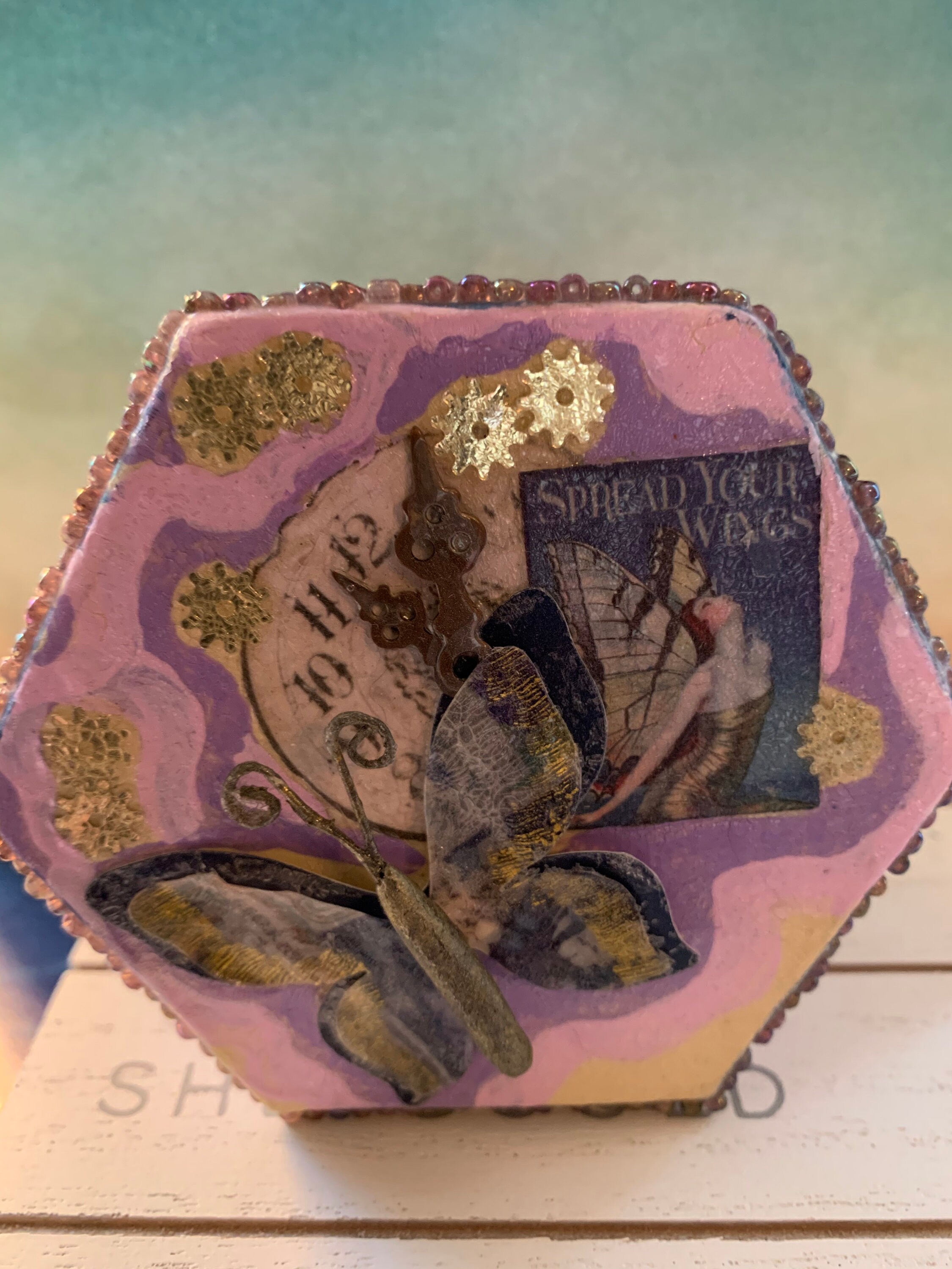 Purple Butterfly Trinket Box - Etsy