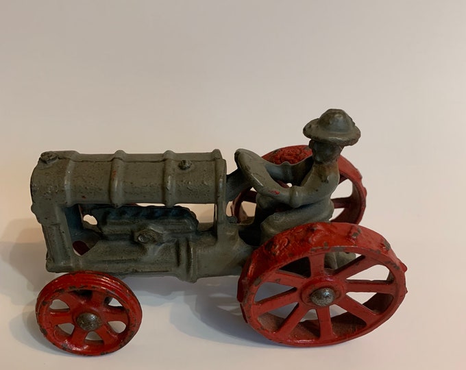 Antique Cast Iron Toy Tractor - Etsy