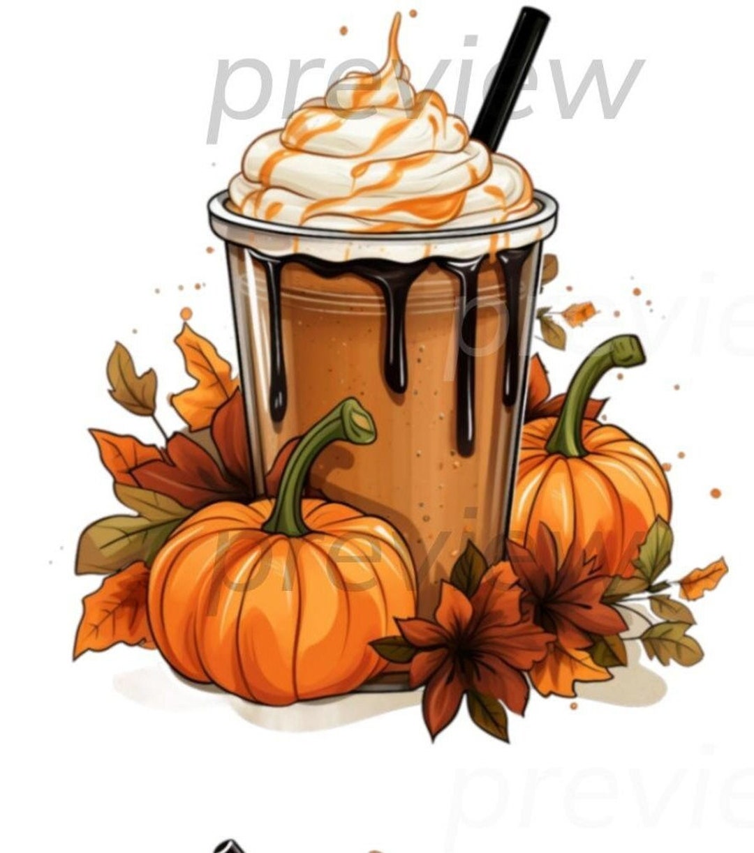 Fall Drink Clipart Bundle - Autumn Coffee Illustrations - Pumpkin Spice ...
