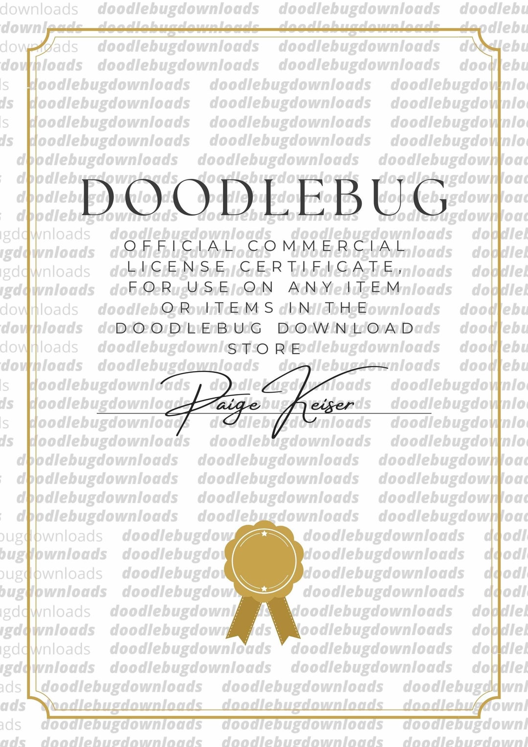 Doodlebug Downloads Official Commercial License - Etsy