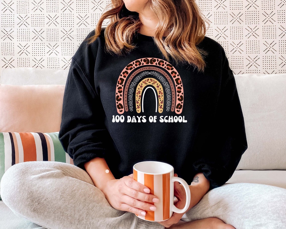 100 Days of School Rainbow PNG Sublimation Design Print on | Etsy