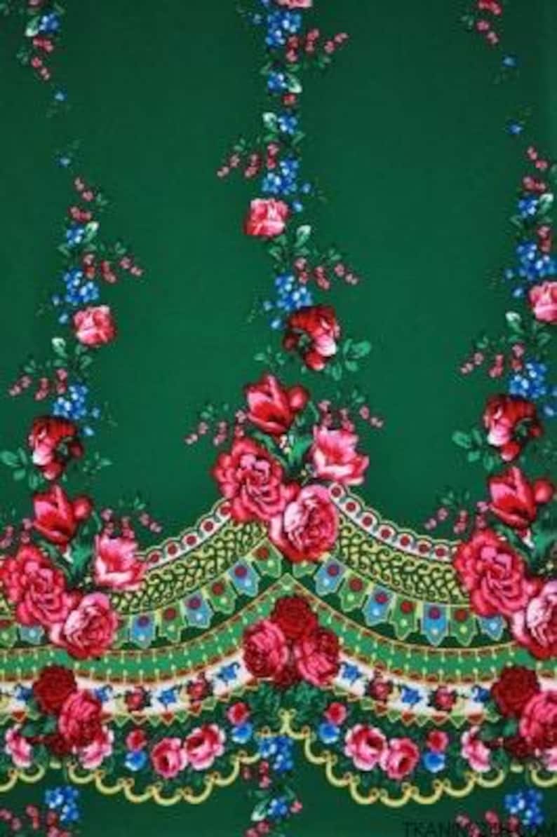 6 Ft X 29”h of Polish, Slavic Folk Fabric for Skirts, 5 Colors ...