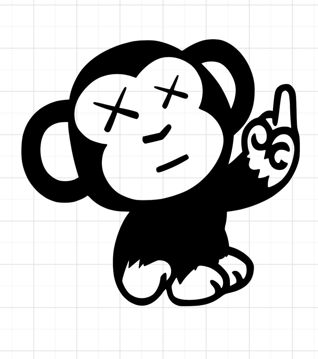 Monkey, Monkey Giving Middle Finger Funny Permanent Vinyl Decal Sticker ...