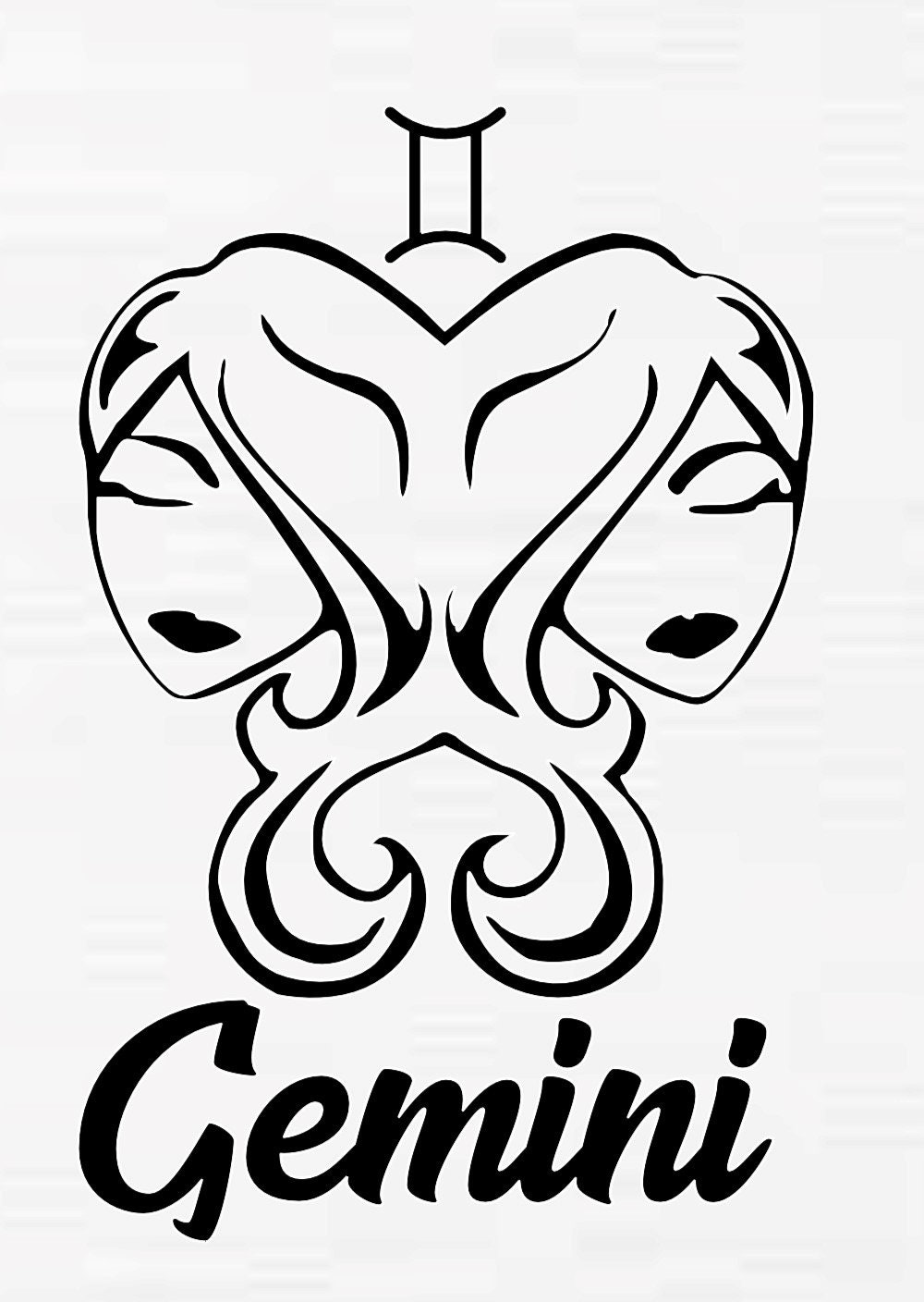 Gemini Zodiac Sign Decal Sticker Permanent for Car, Window, Wall ...
