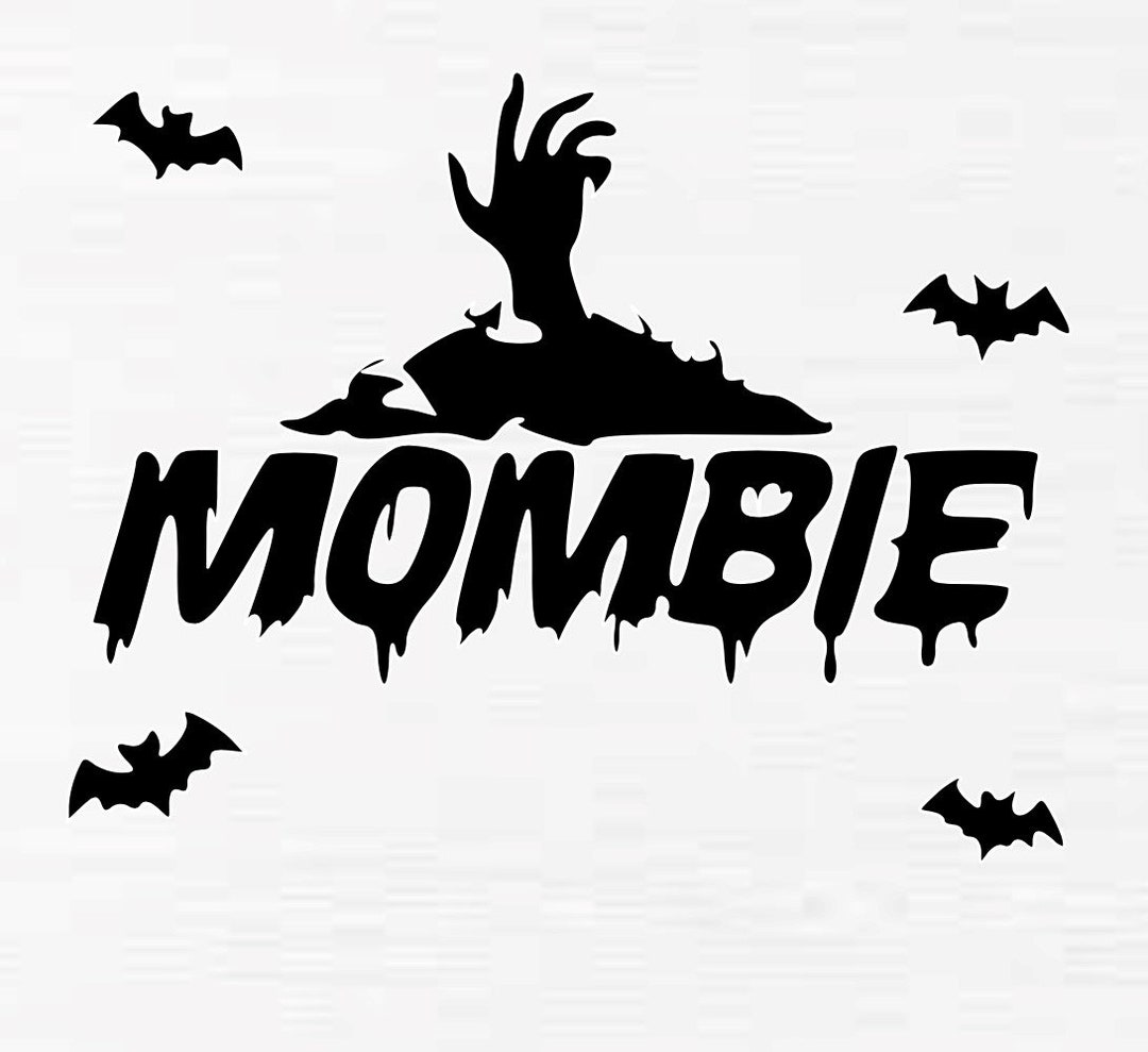 Mombie, Zombie Mom With Bats, Permanent Vinyl Decal Sticker for Car ...