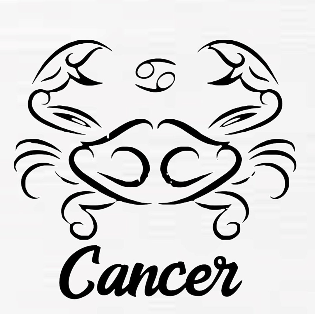 Cancer Zodiac Sign Decal Permanent Vinyl Car Decal Sticker, for Wall ...