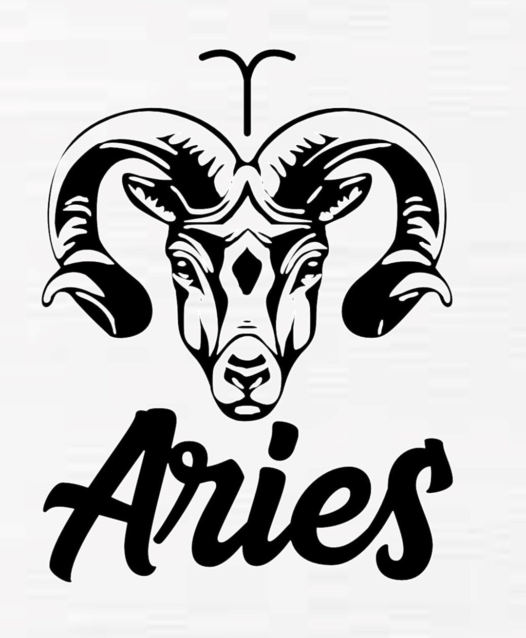 Aries Zodiac Symbol Permanent Sticker for Car, Walls, Windows, Laptops ...