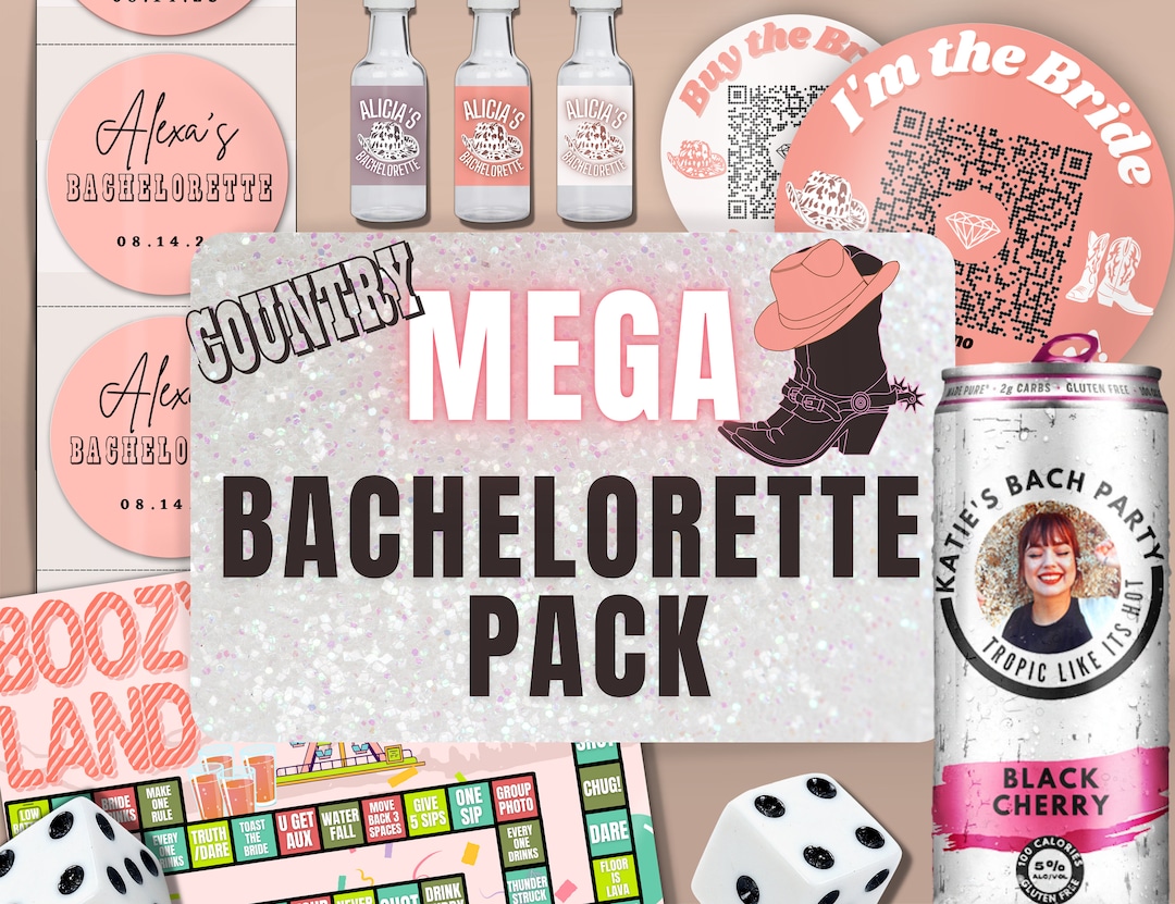 Mega Cowboy Theme Bachelorette Decorations Pack Buy the - Etsy