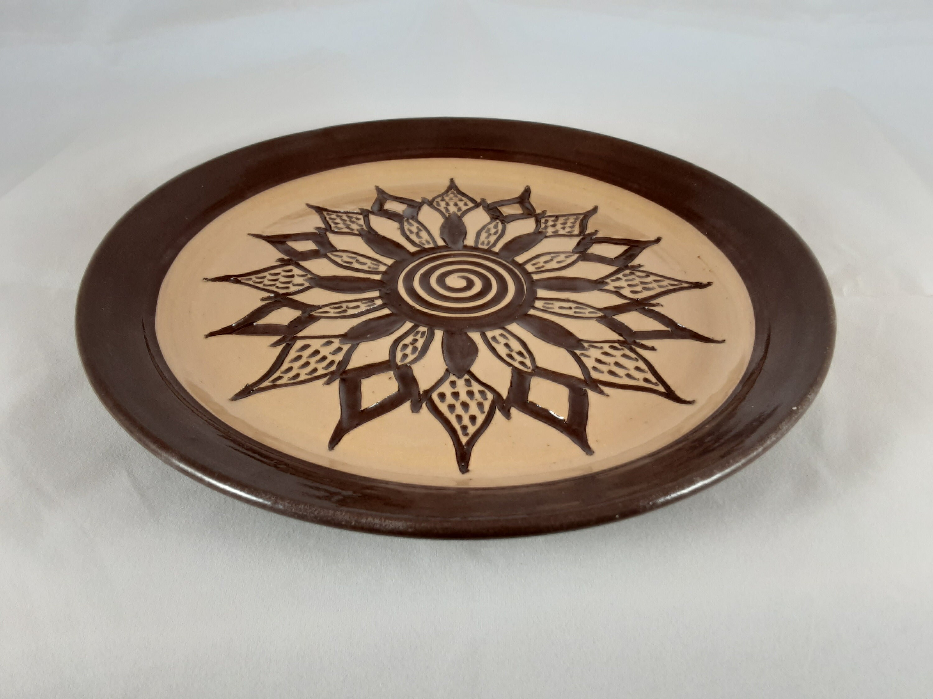 Hand Carved Flower Design Plate - Etsy