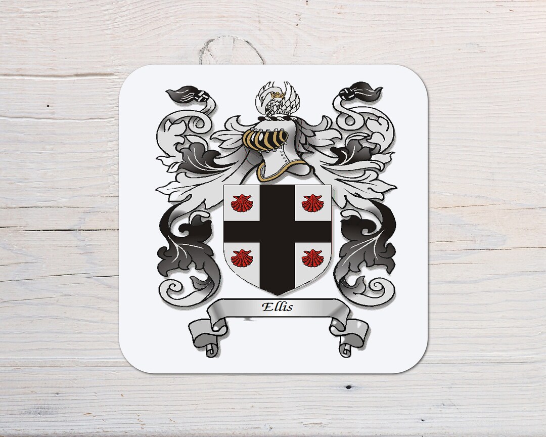 Family Crest Coaster Coat of Arms Heraldry Printed - Etsy UK