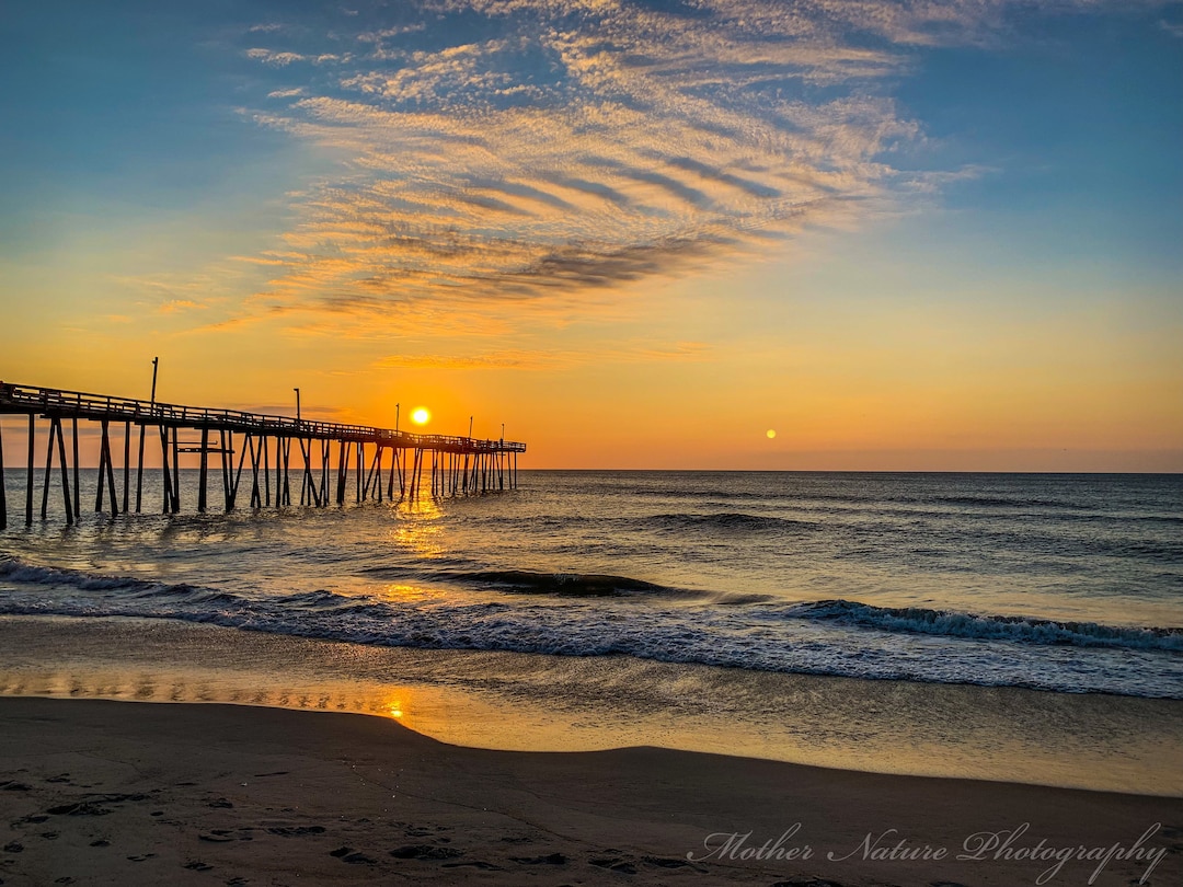 Rodanthe Pier OBX Digital Print, Beach Home Decor, Outer Banks Wall Art ...