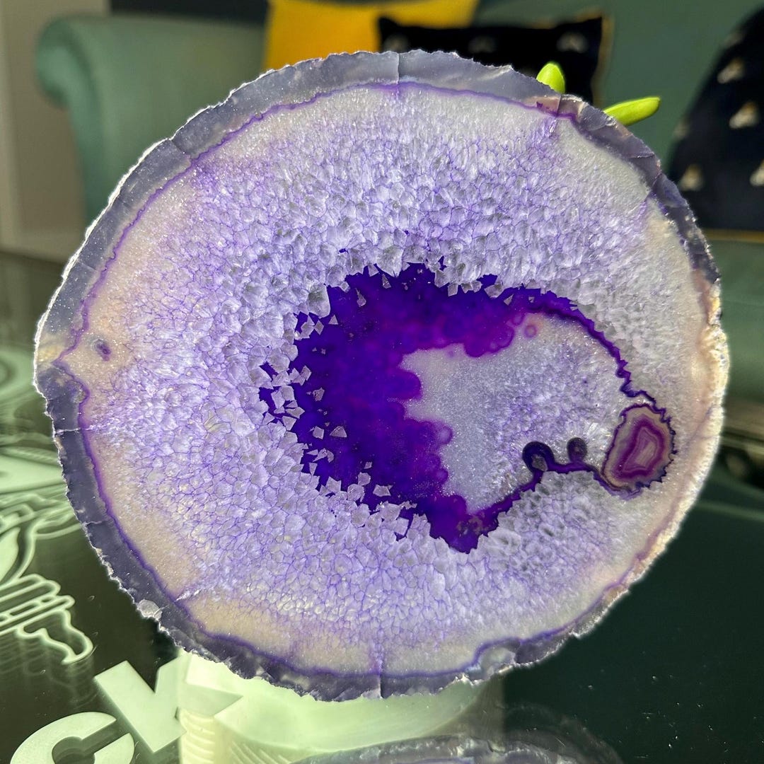 Large Agate Slab, Purple Agate Geode Cabochon Slice - Etsy