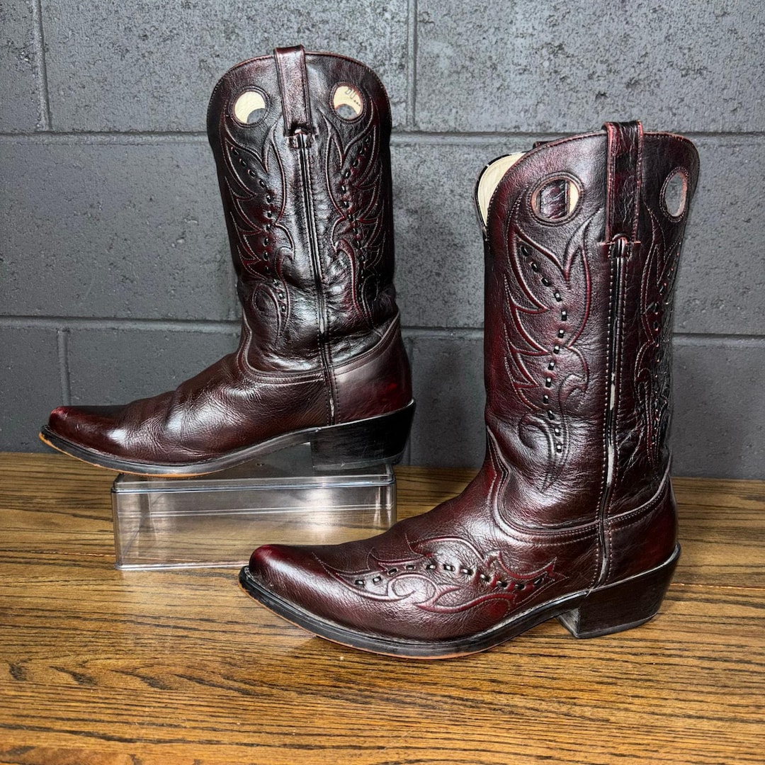 Durango DB585 Men’s Oxblood Leather Cowboy Boots | Snip Toe Western ...