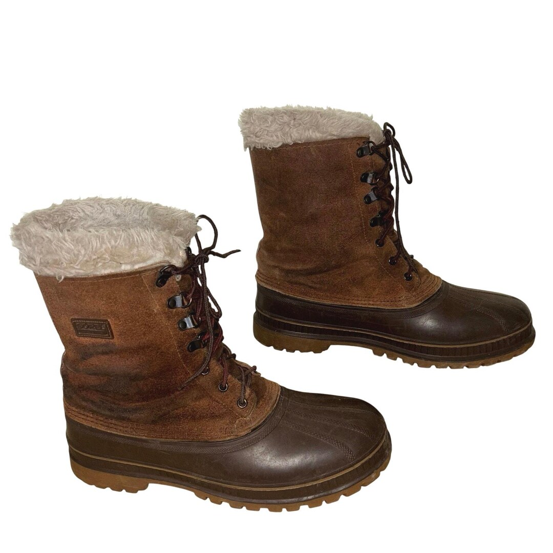 Vintage Sorel Steel Shank Boots | Men’s 11, USA Made Shearling Lined - Etsy