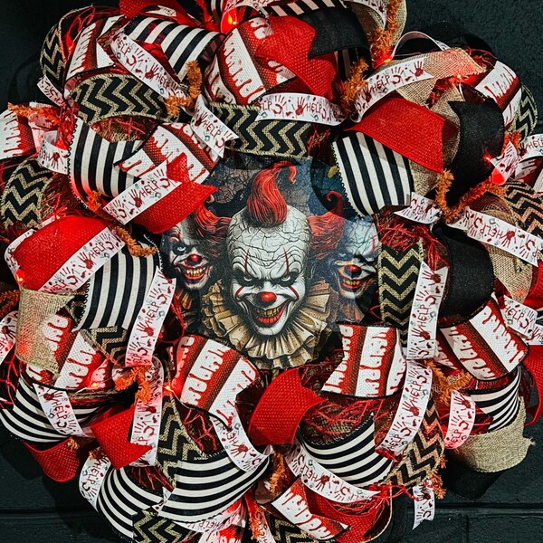 Scary Clown Wreaths - Etsy