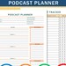 Editable Podcast Planner & Tracker Printable Template Perfect Podcast ...