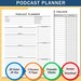 Editable Podcast Planner & Tracker Printable Template Perfect Podcast ...
