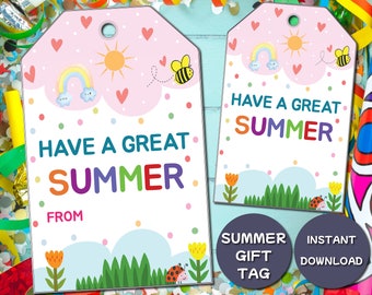 End of the School Year Tags Printable Have a Cool Summer Gift - Etsy