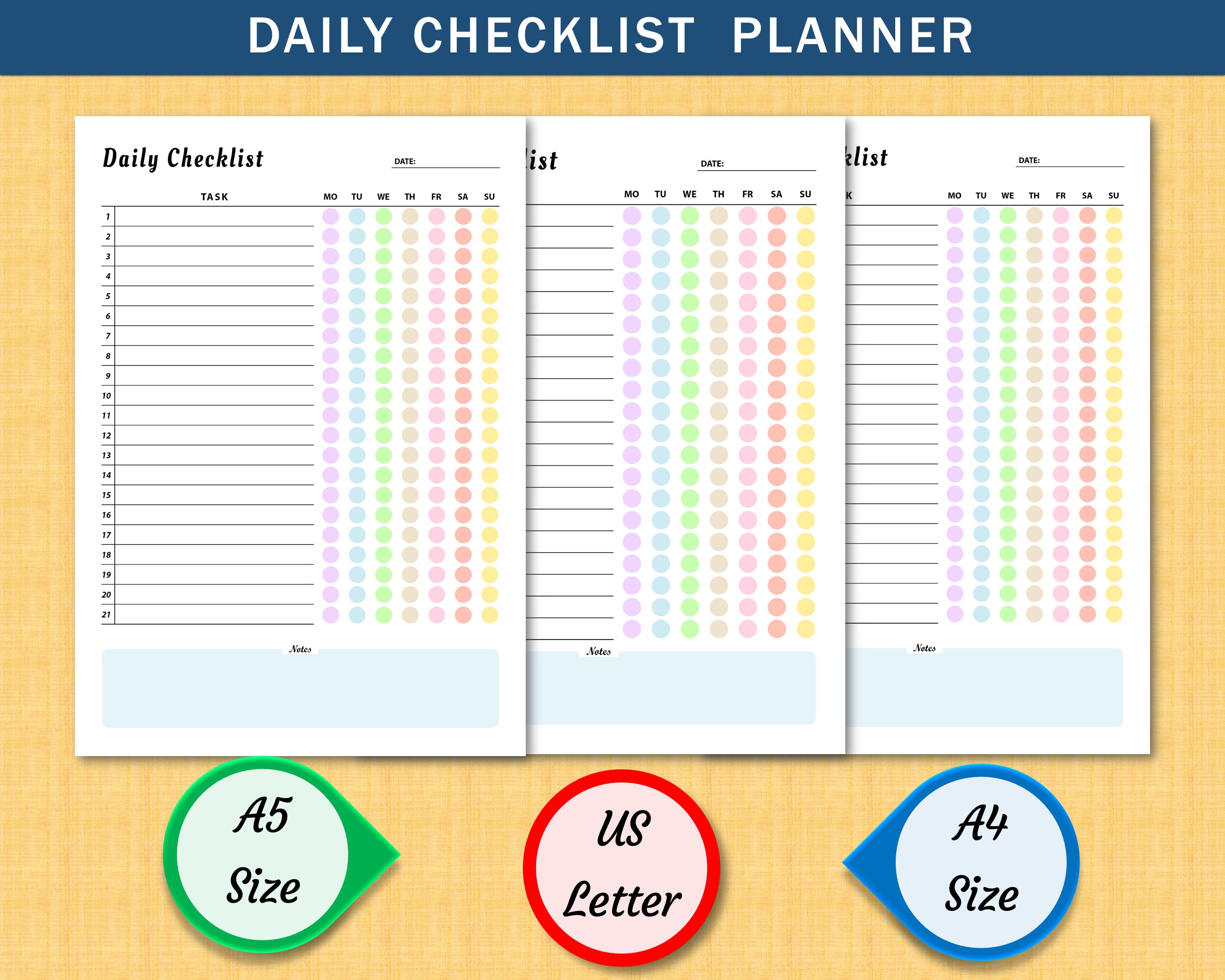 Editable Daily Checklist & Routine Habit Tracker Behavior Chart and ...